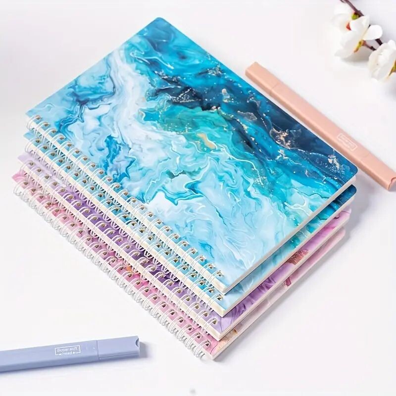 Marble Notebook - Blue (A5) - Party Supplies - PartyLady