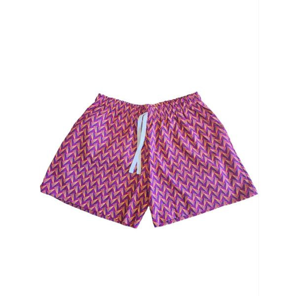 Men's Shweshwe Shorts - Pink Design (M) - Party Supplies - PartyLady