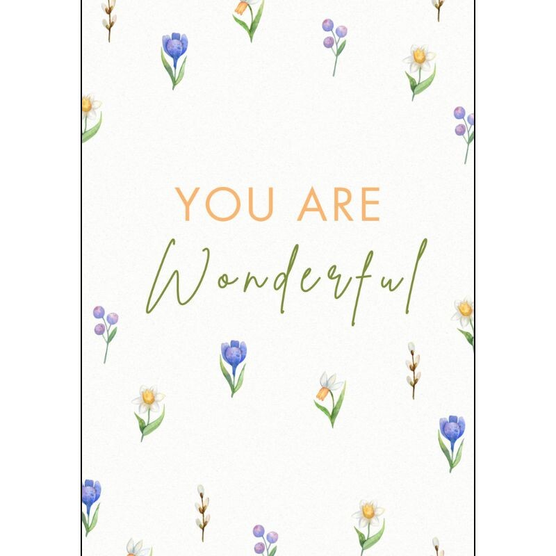 You Are Wonderful - A6 Card - Party Supplies - PartyLady
