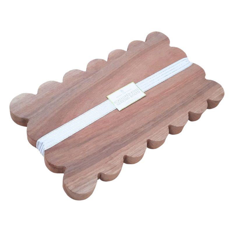 Kiaat Wood Scallop Serving Board Party Supplies PartyLady Kiaat Wood Scallop Serving Board Party Supplies PartyLady